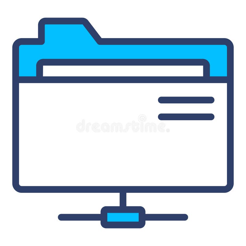 Network Folder Icon. User Interface Vector Illustration, As a Simple ...