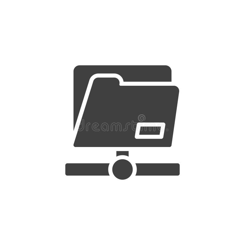 Network folder vector icon stock vector. Illustration of vector - 303261570