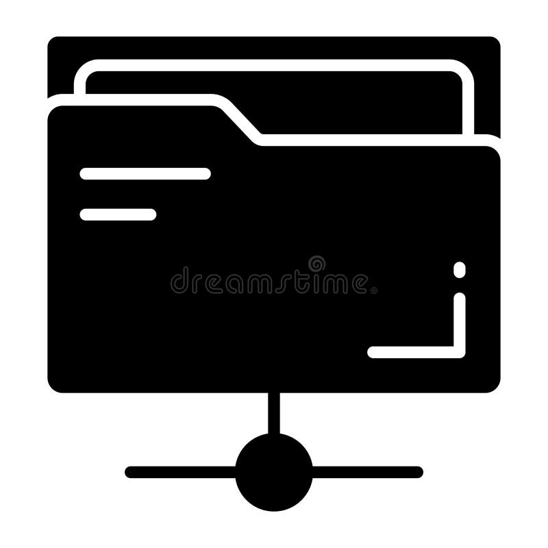 Network Folder Icon Modern Illustration Stock Vector - Illustration of ...