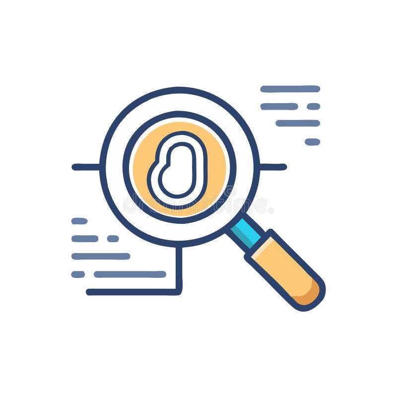 Network Forensics Icon for Analysis Stock Illustration - Illustration ...