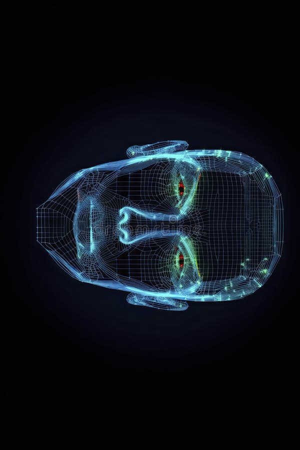 Network Forming AI Human Face. Technology and Robotics Concept Stock ...