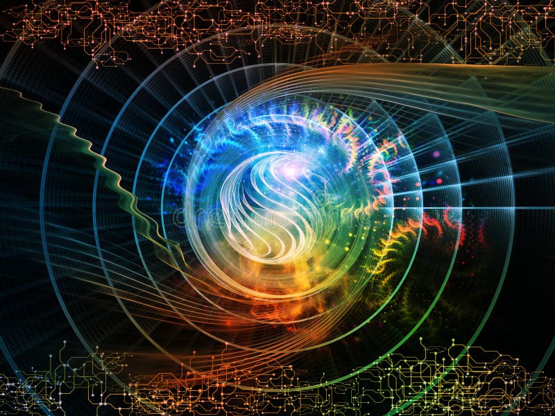 Electronic Storm stock illustration. Illustration of vortex - 186826748