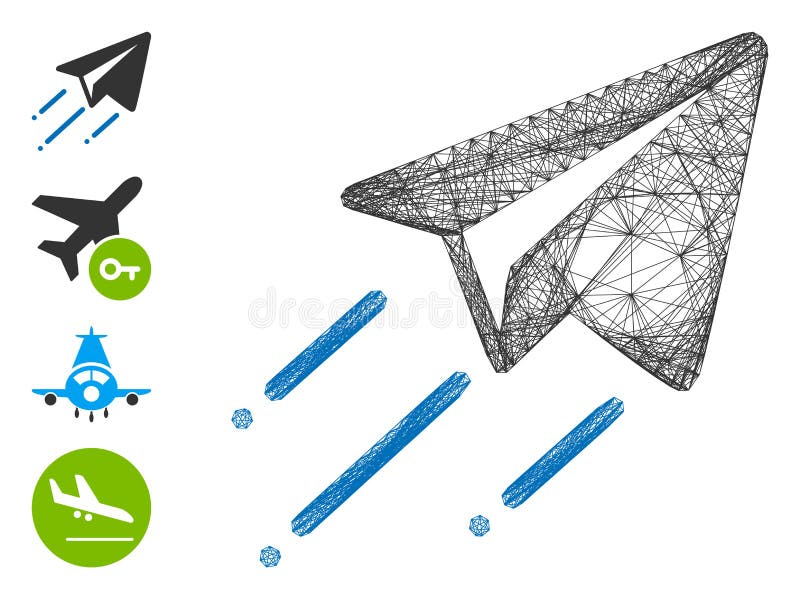 Network Freelance Flight Vector Mesh Stock Vector - Illustration of ...