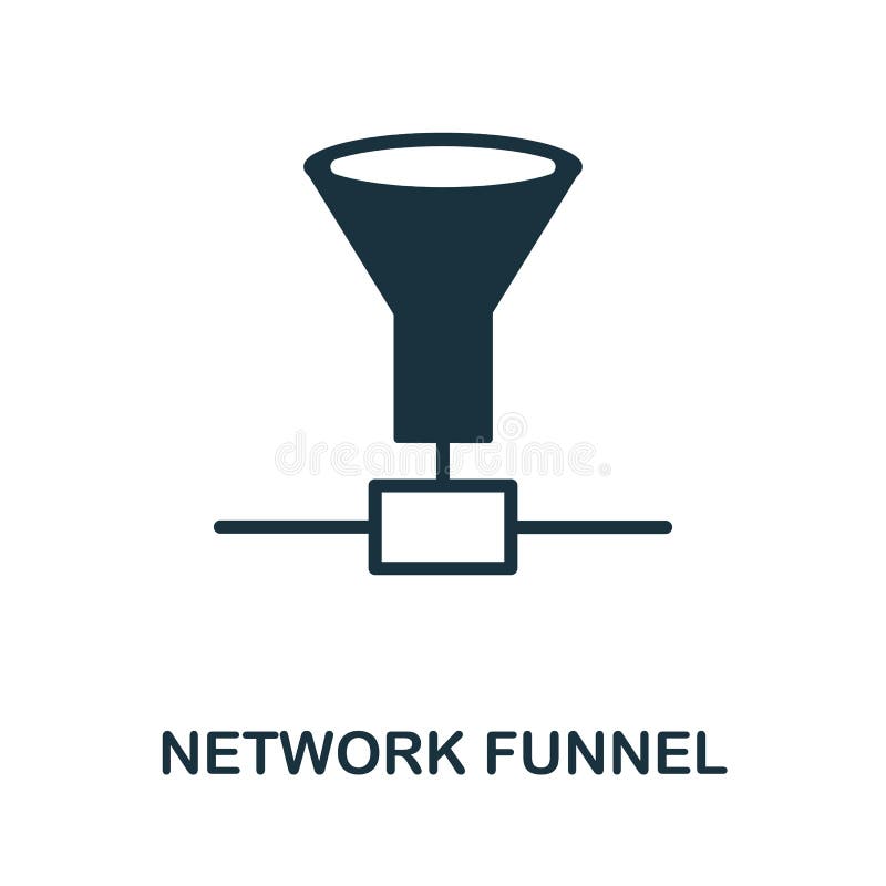 Network Funnel Flat Icon. Colored Element Sign from Internet Security ...