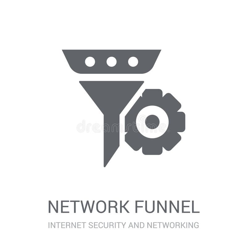 Network Funnel Vector Icon On White Background. Flat Vector Network ...