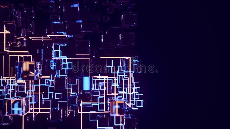 Futuristic Network. stock footage. Video of background - 113356794