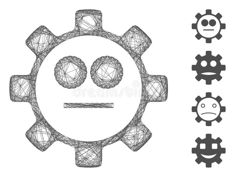 Network Gear Neutral Smiley Vector Mesh Stock Illustration ... Network Gear Neutral Smiley Vector Mesh Stock Illustration ...