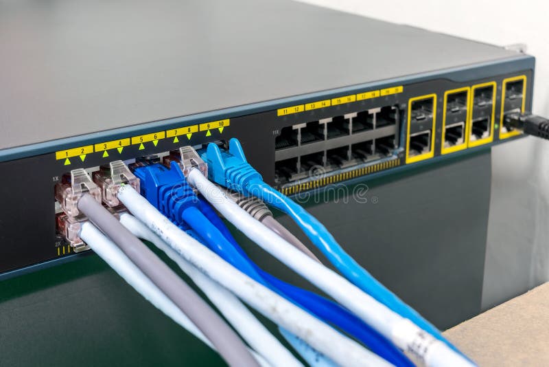 Network cabling stock image. Image of cabling, gigabit - 50779979