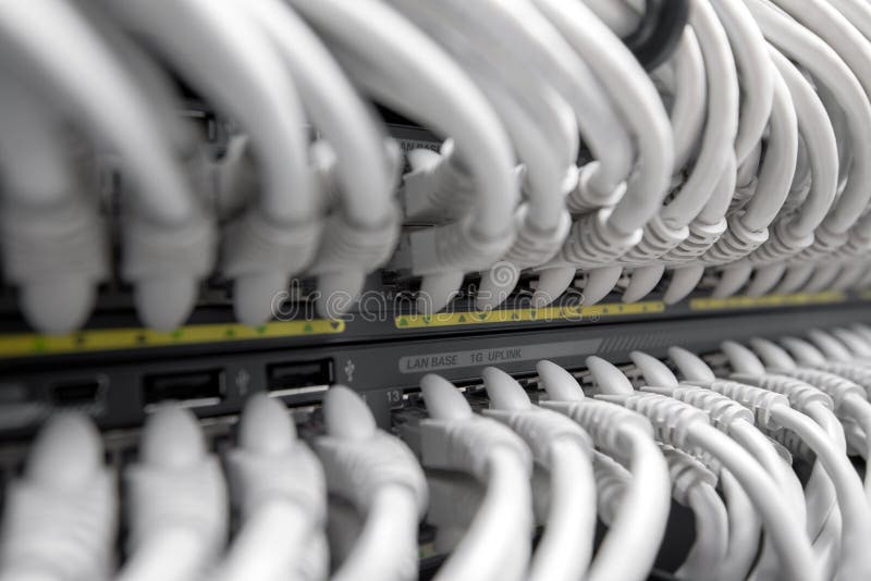 Network Gigabit Smart Switch Stock Photo - Image of computer, firewall ...