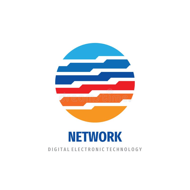 Network Global Communication Logo Design. Modern Electronic Technology ...