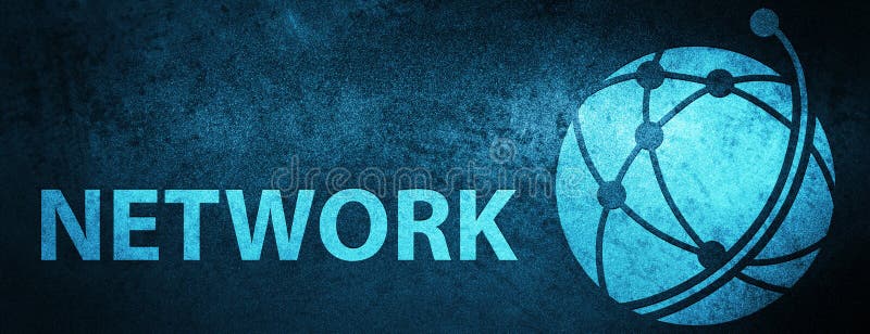 Network (global Network Icon) Special Blue Banner Background Stock ...