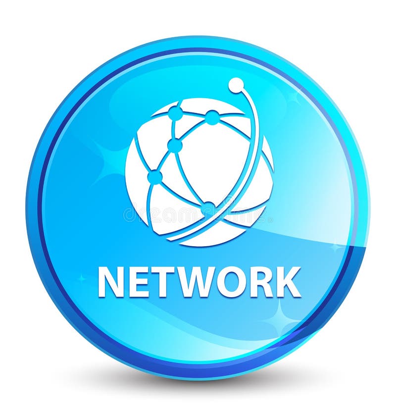 Network (global Network Icon) Splash Natural Blue Round Button Stock ...
