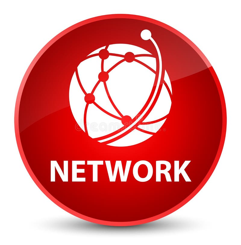 Network (global Network Icon) Elegant Red Round Button Stock ...