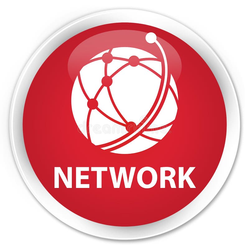 Network (global Network Icon) Premium Red Round Button Stock ...