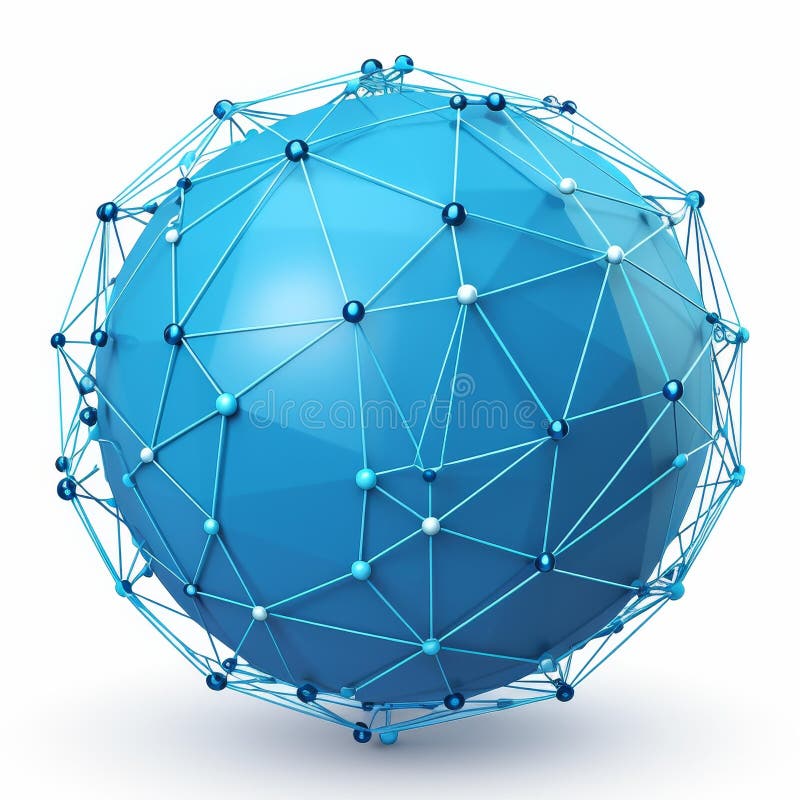 Network Globe Icon Isolated on a White Background, Ai Generated Stock ...