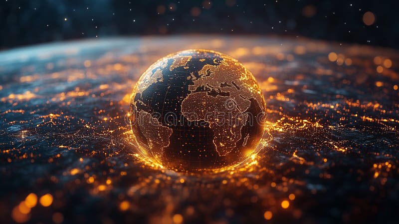 Network globe stock image. Image of horizontal, blockchain - 365402525