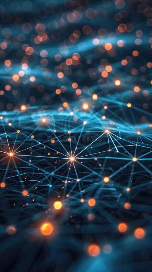 Network of Glowing Data Points and Connections Showcasing AI Insights ...