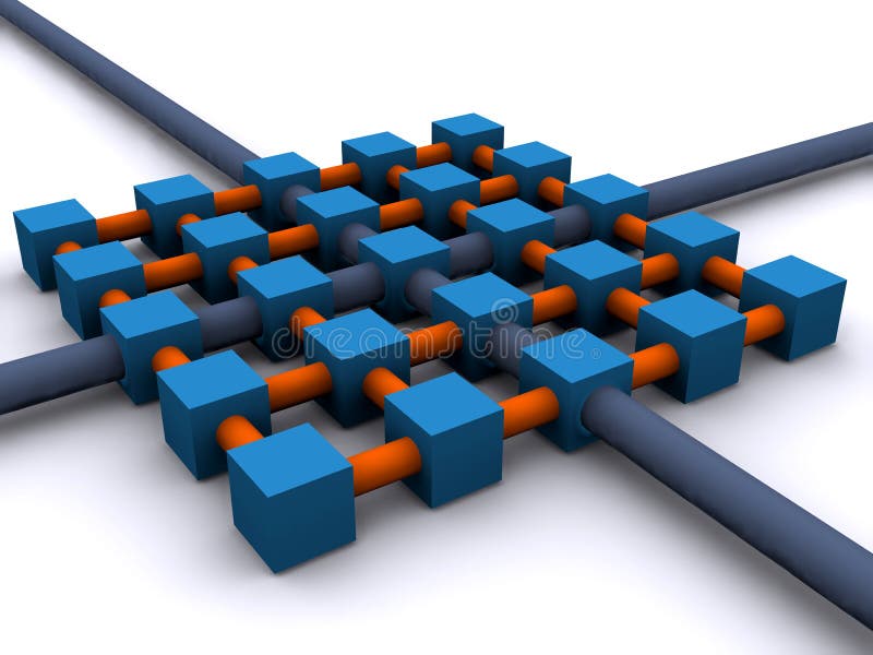 Perspective network stock illustration. Illustration of organization ...