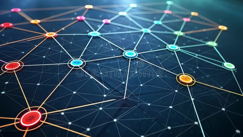 Network Growing Showing Interconnections Expanding and Connecting Stock ...