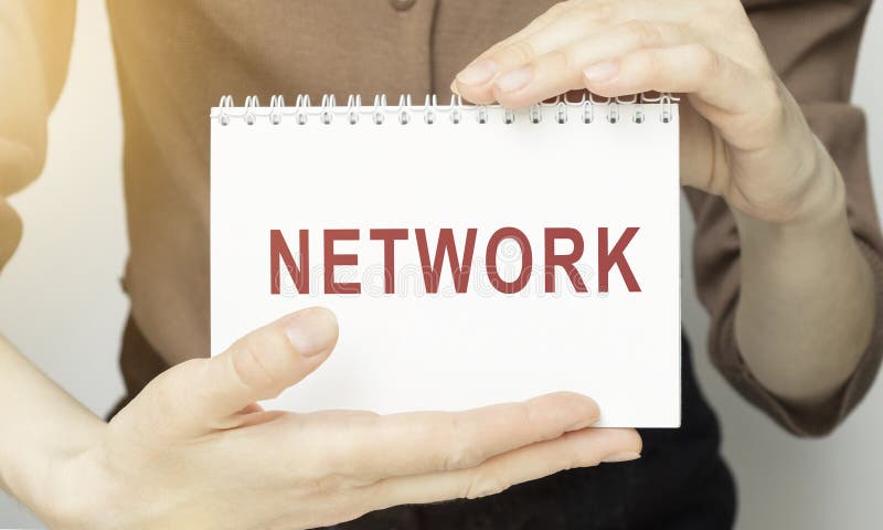 Network - Handwritten Text in a Notebook on a Desk Stock Photo - Image ...