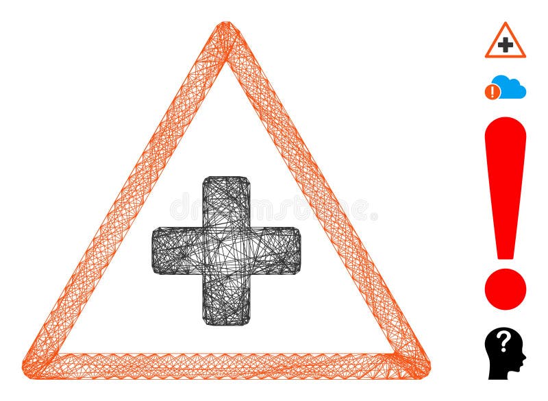 Network Health Warning Vector Mesh Stock Vector - Illustration of alert ...