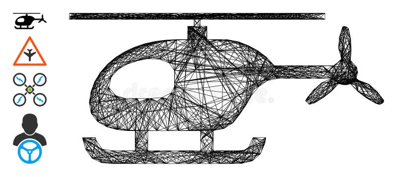 Network Helicopter Vector Mesh Stock Vector - Illustration of icon ...