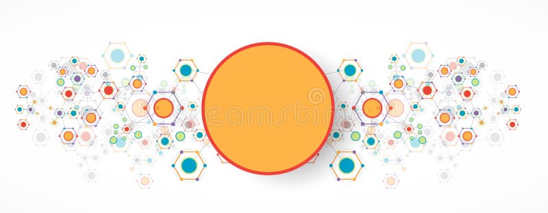 Network Hexagonal Color Technology Background Stock Vector ...