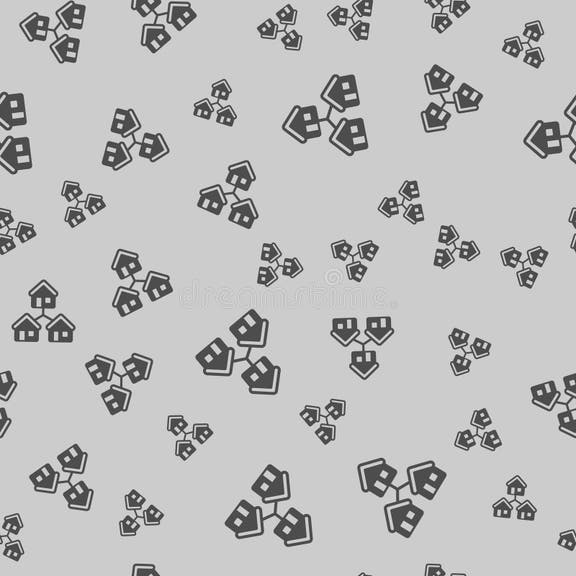 Network with Home House Solid Seamless Pattern, Remote Work Theme ...