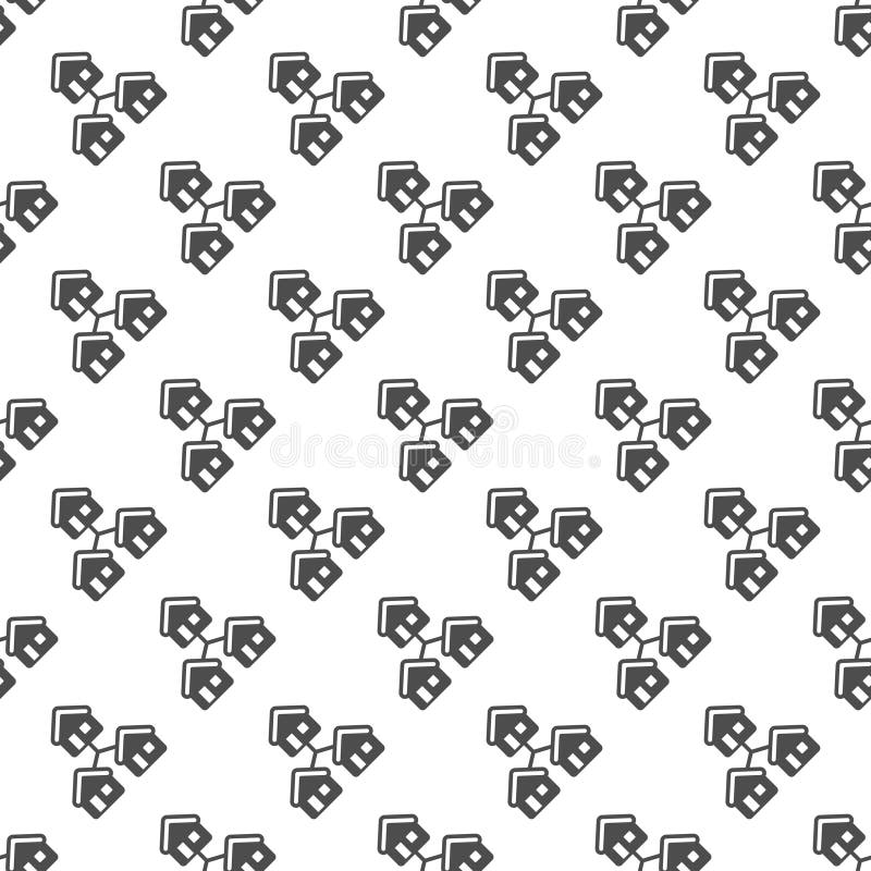 Network with Home House Solid Seamless Pattern, Remote Work Theme ...