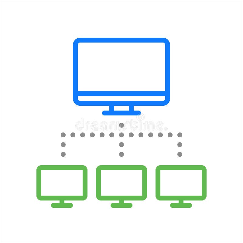 Network. Home Office. Vector Icon Stock Vector - Illustration of office ...