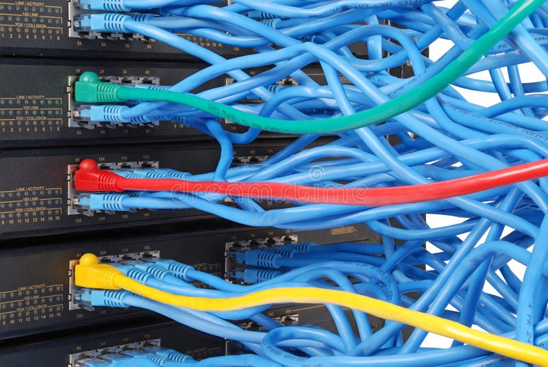 Network hub stock photo. Image of equipment, patch, cat5e - 15265674