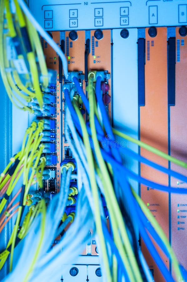 Network Hub Cable Lan Close Up Stock Image - Image of connect, network ...