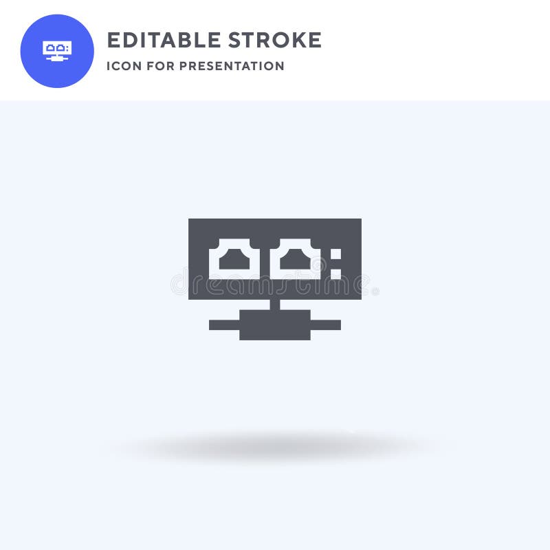 Network Hub Icon Vector, Filled Flat Sign, Solid Pictogram Isolated on ...