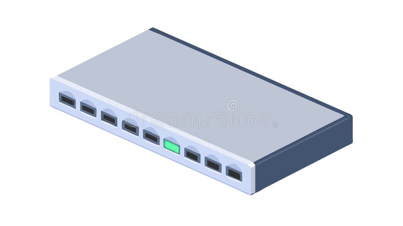 Network Hub Server Rack Icon for Data Center, Vector Design Generative AI Stock Vector ...