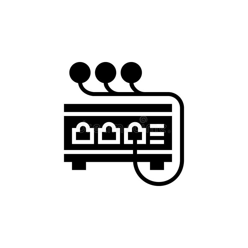 Network Hub Vector Icon. Computer Component Icon Solid Style. Perfect ...