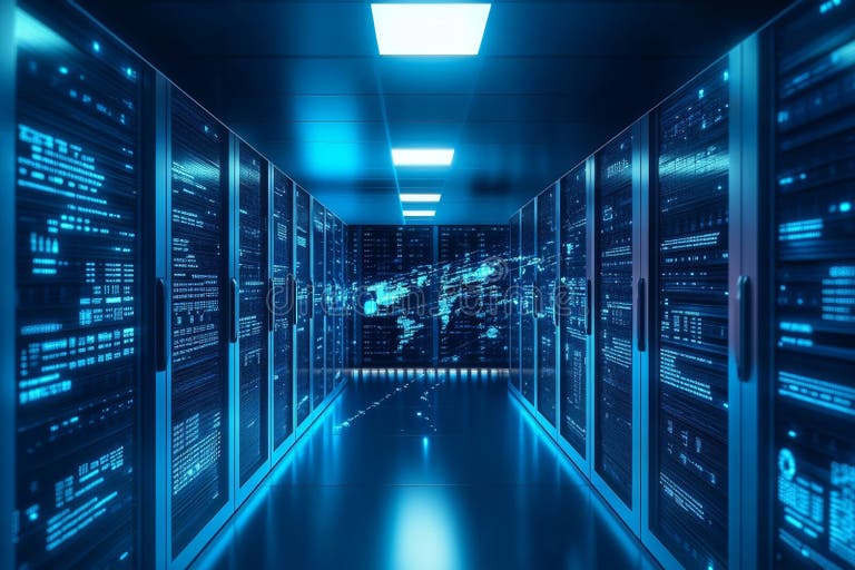 Network Hubs and Connection Technology Showcasing Digital Transformation in Computer ...