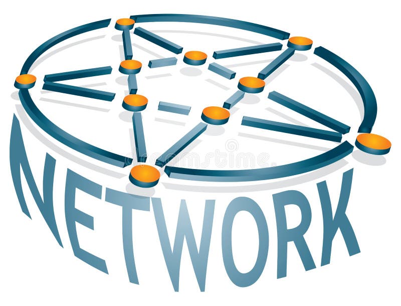 Concept Graphic Depicting Business and Networking Written in Red Stock ...