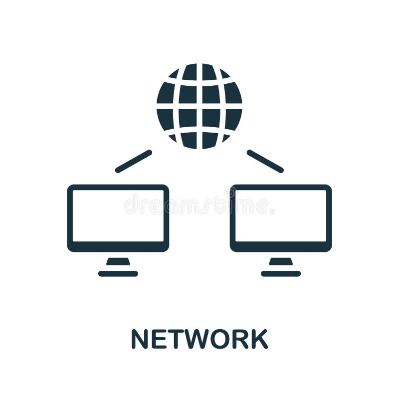 Network Icon. Monochrome Sign from Internet Technology Collection ...