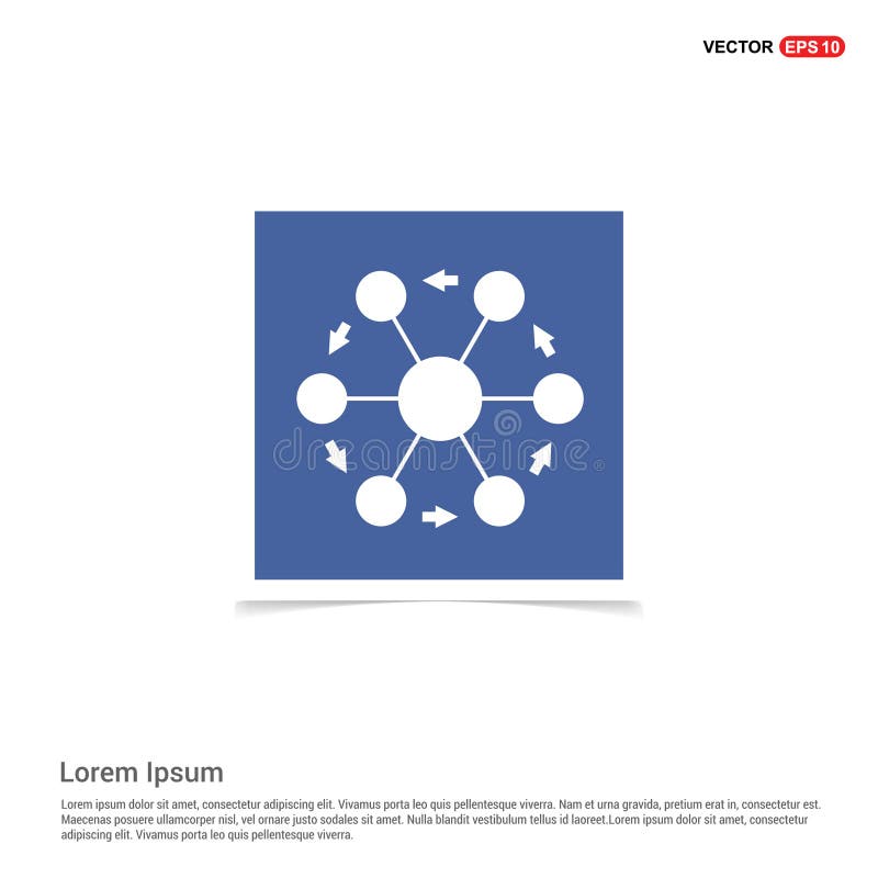 Network Icon - Blue Photo Frame Stock Vector - Illustration of ...