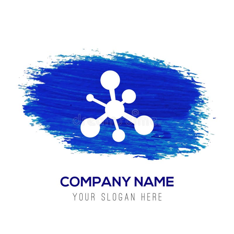 Network Icon - Blue Watercolor Background Stock Vector - Illustration ...
