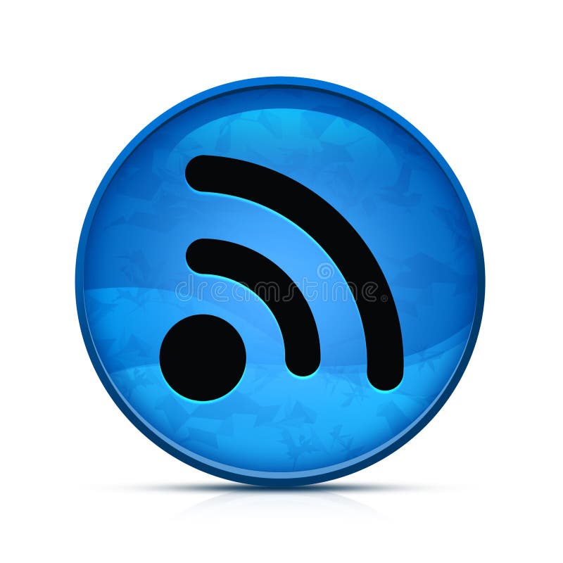 Network Icon on Classy Splash Blue Round Button Illustration Stock ...