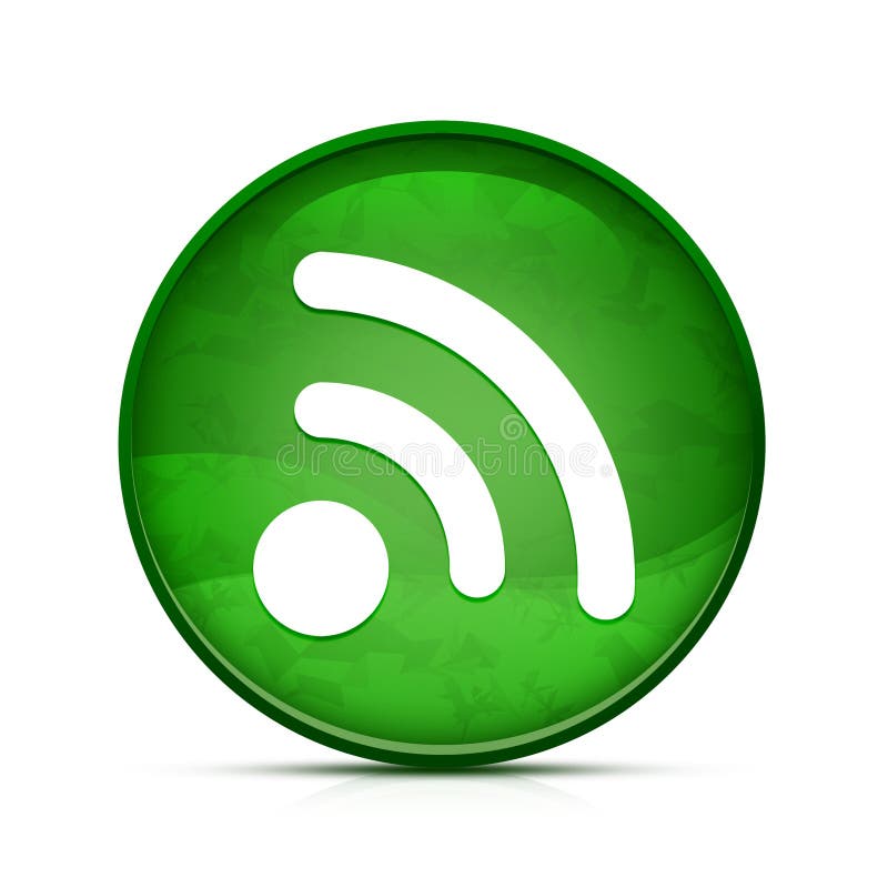 Network Icon on Classy Splash Green Round Button Illustration Stock ...