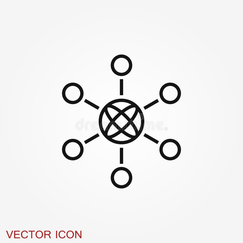 Network Icon, Computing and Computer Network Symbol Stock Illustration ...