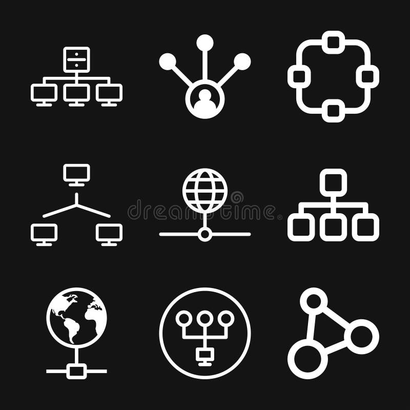 Network Icon, Computing and Computer Network Symbol Stock Illustration ...
