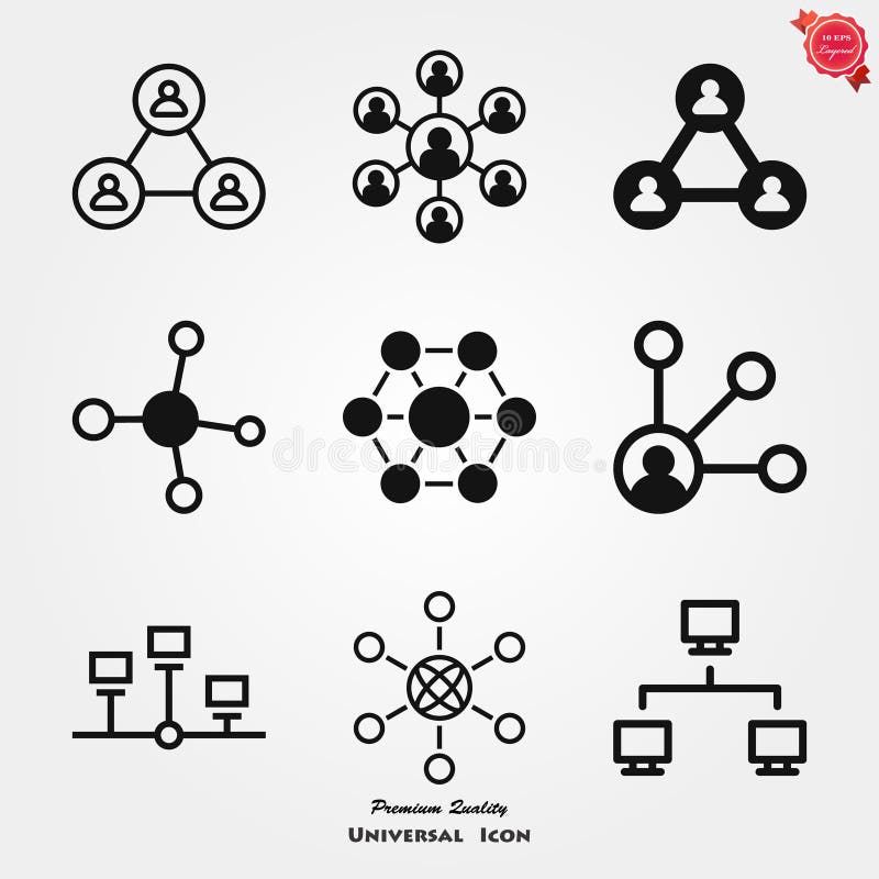 Network Icon, Computing and Computer Network Symbol Stock Illustration ...