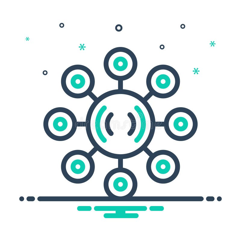 Mix Icon for Network, Connection and Connect Stock Vector ...