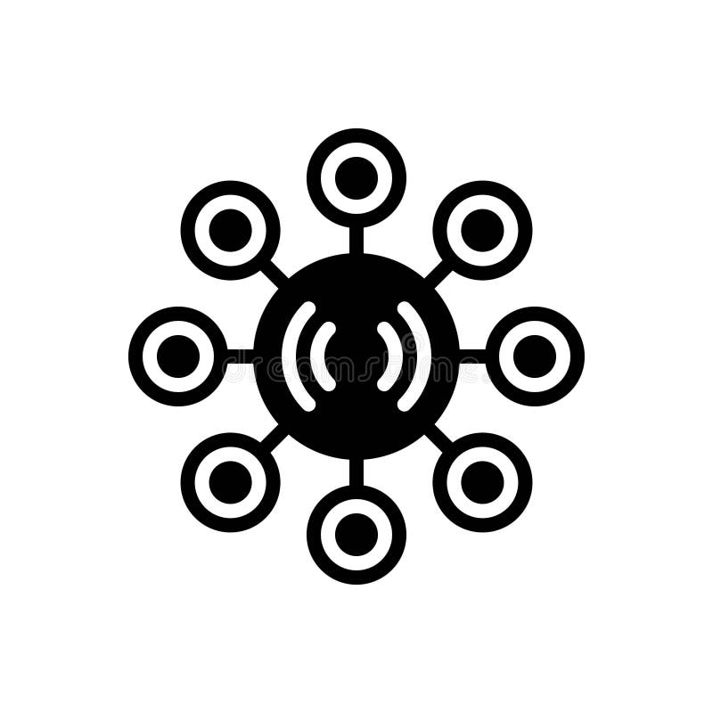 Black Solid Icon for Network, Connection and Networking Stock Vector ...