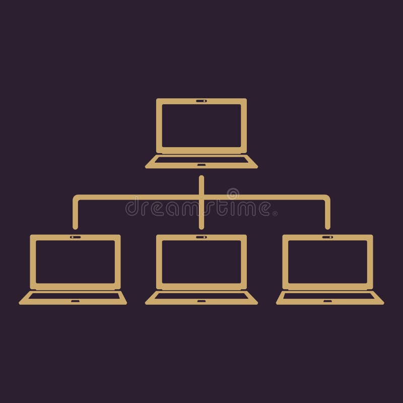 The Network Icon. Connection and Internet, Database Symbol Stock Vector ...