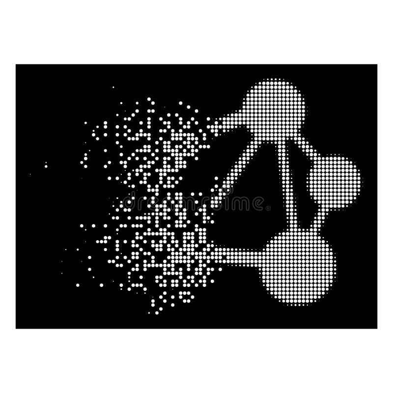 White Dissolved Dotted Halftone Network Icon Stock Vector ...