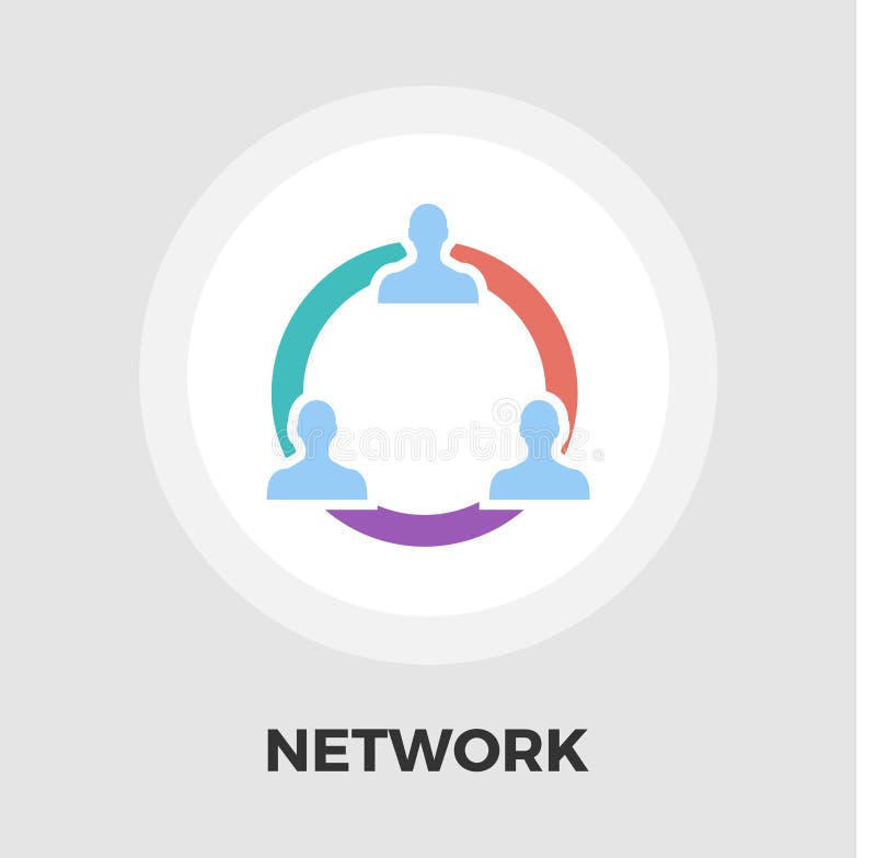 Network flat icon. stock vector. Illustration of connection - 94646828